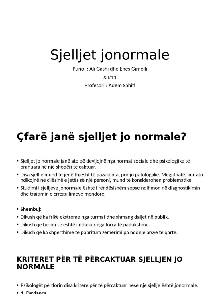 Sjelljet Jonormale | PDF