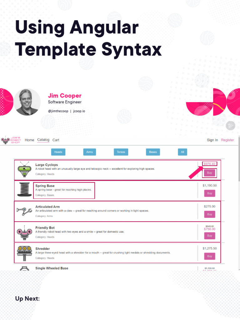 Using Angular Template Syntax Slides Pdf