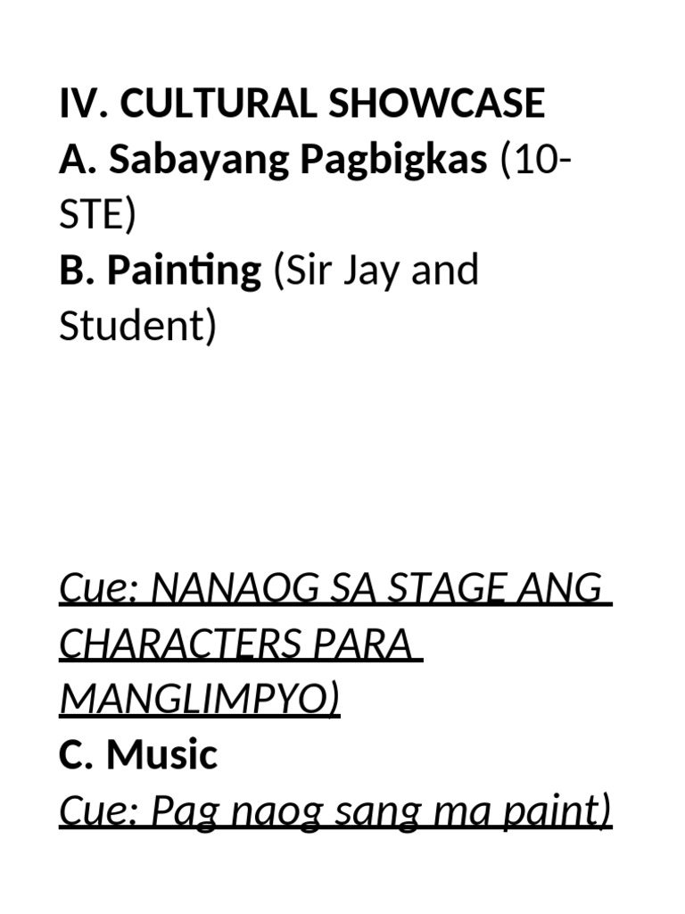 Cultural Show | PDF