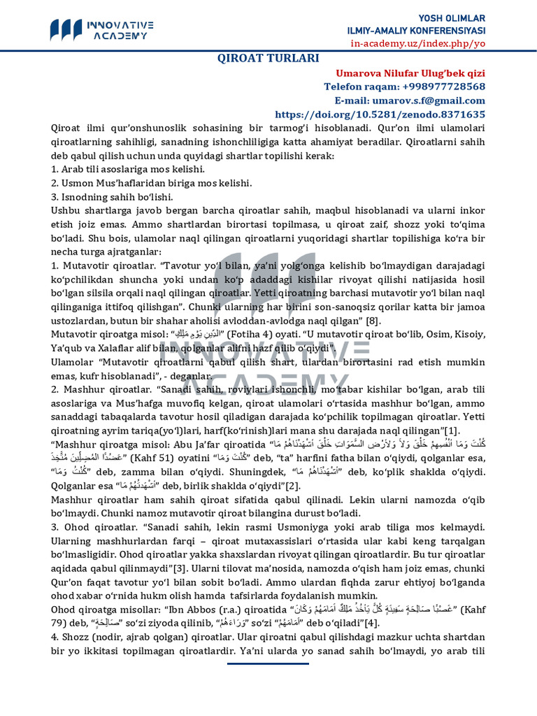 Yosh Olimlar 1311 | PDF