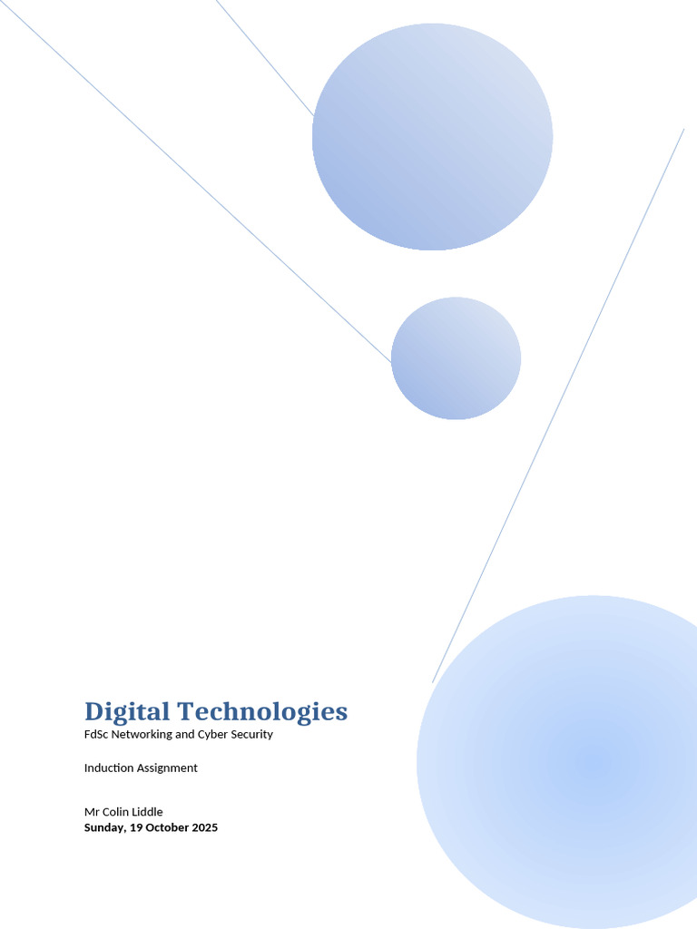 Colin Liddle Introduction Assignment | PDF | Computer Network ...