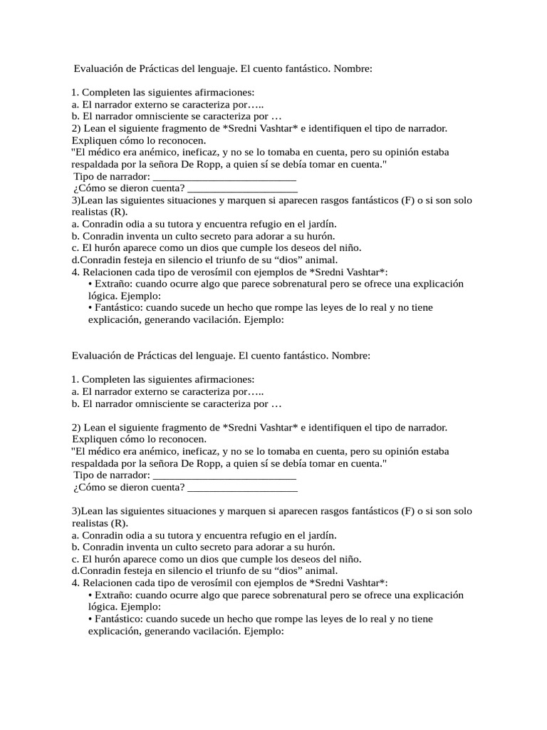 Guia Sredni Vashtar | PDF