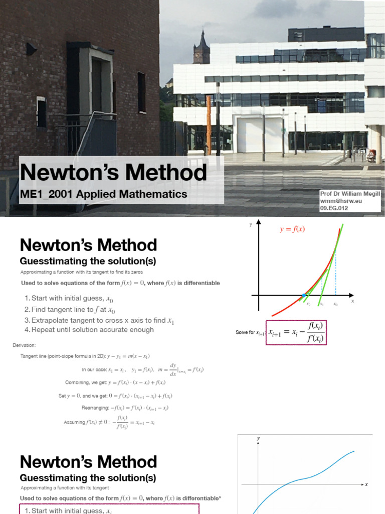 01 NewtonsMethod | PDF | Tangent | Algorithms