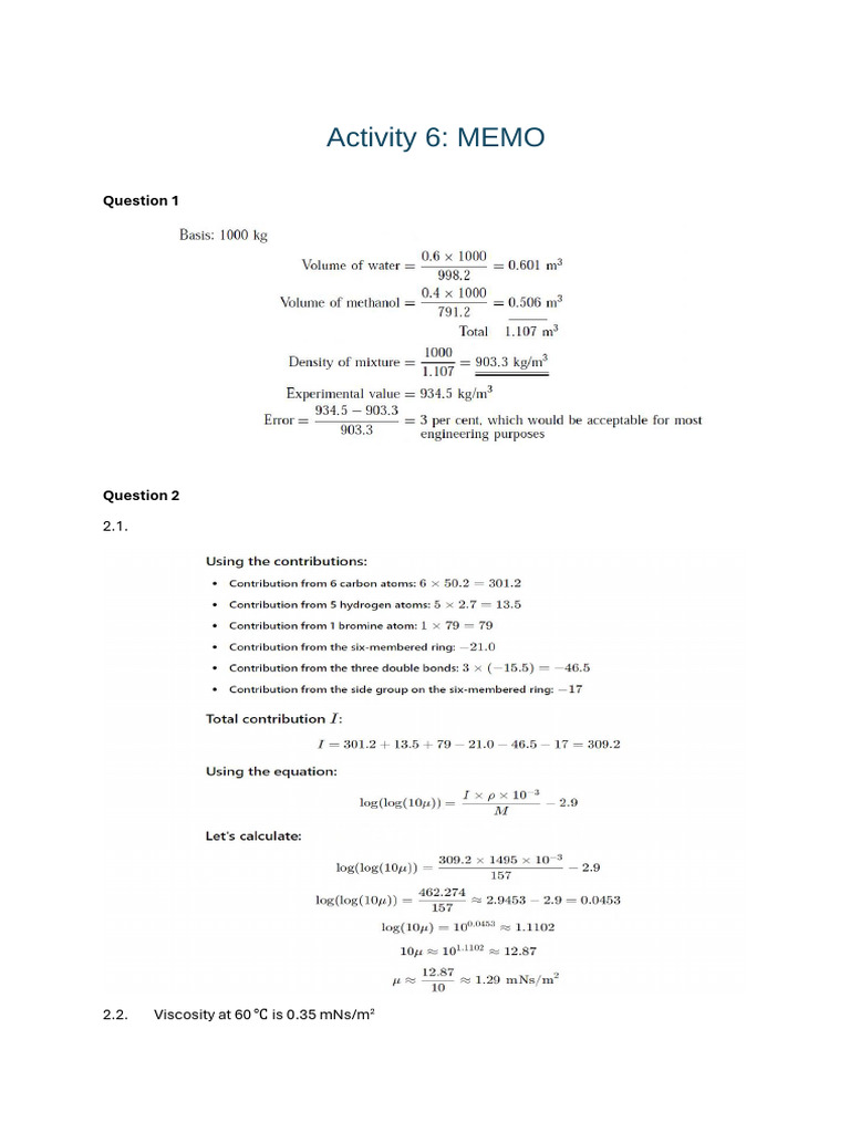Activity 6 (Memo) | PDF