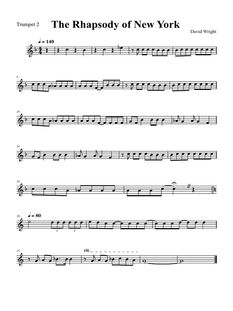 The Rhapsody Of New York Trumpet 2 Pdf