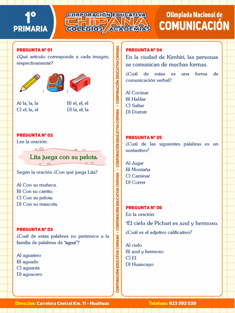 Preguntas sobre Comprensión Lectora | PDF