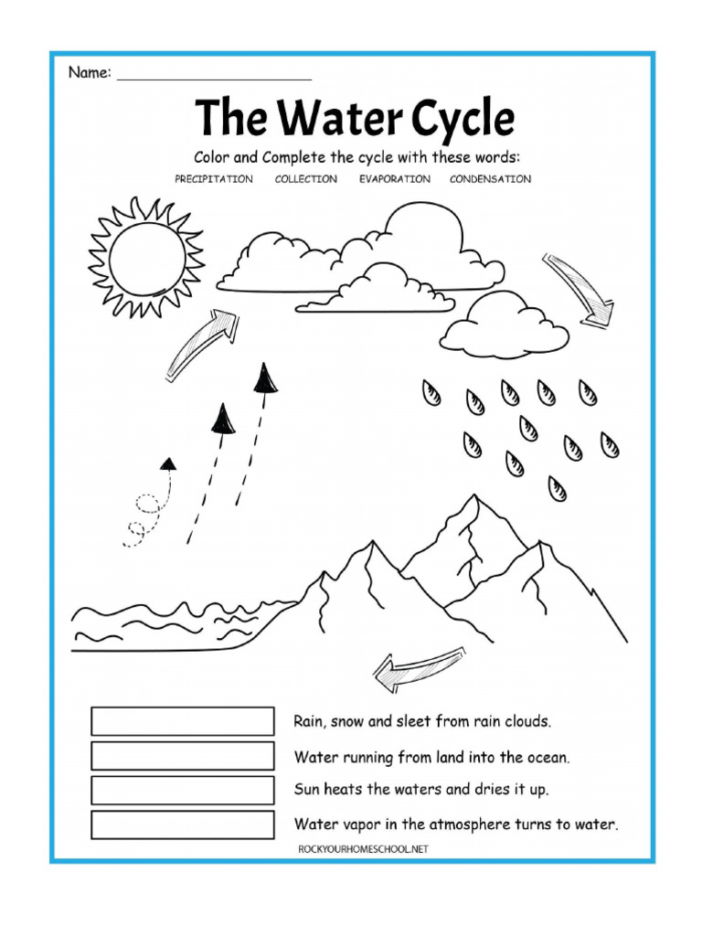 Water Cycle Worksheets | PDF
