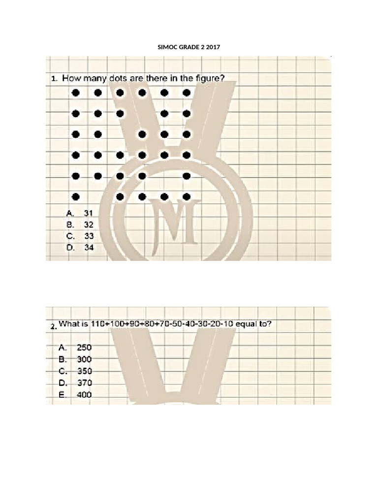 Simoc Grade 2 2017 | PDF