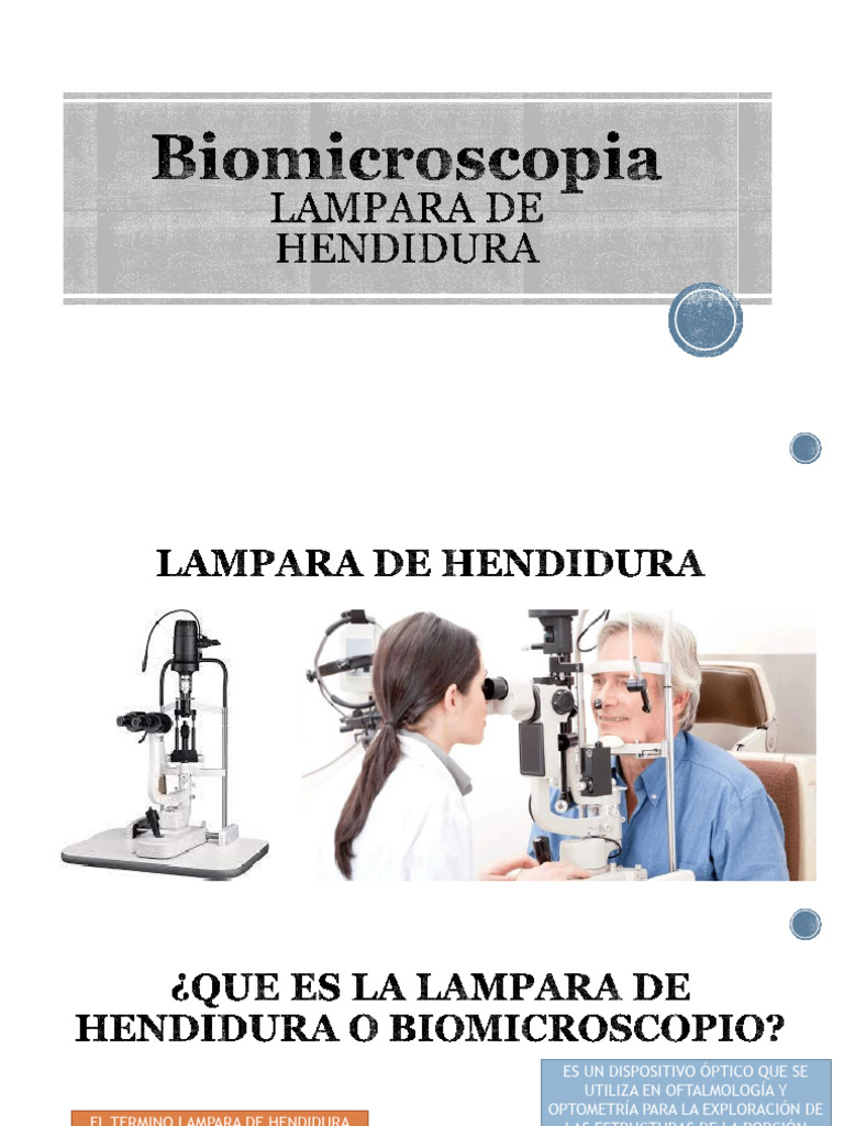 Biomicroscopía: Uso de Lámpara de Hendidura | PDF | Ojo | Óptica