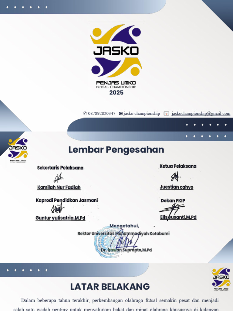 JASKO Futsal Championship 2025 Lampung | PDF