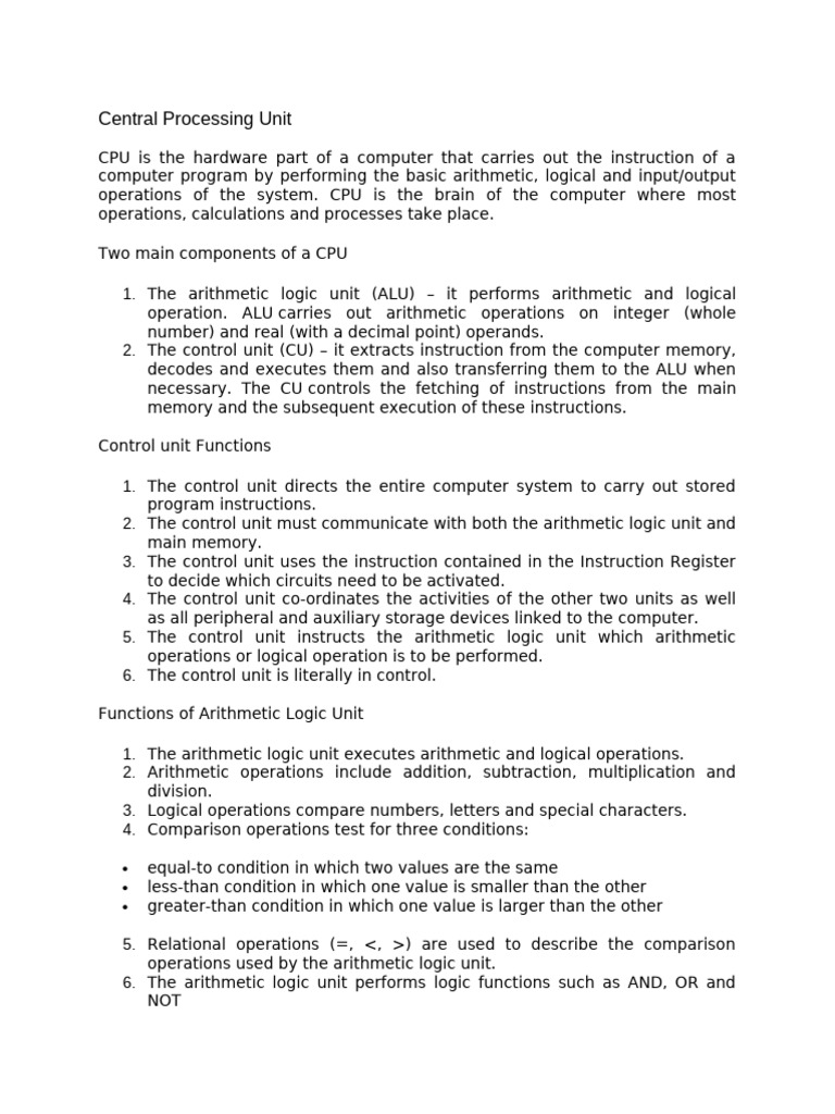 Ss2 First Term Note | PDF | Computer Data Storage | Logic Gate