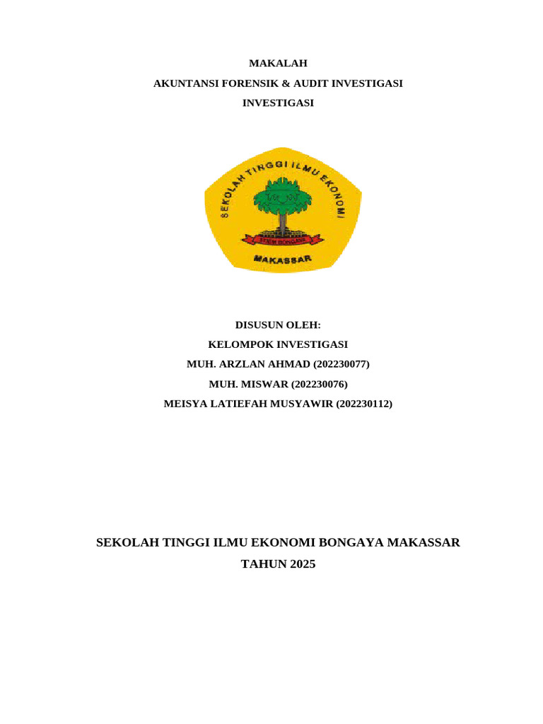 Makalah Investigasi | PDF