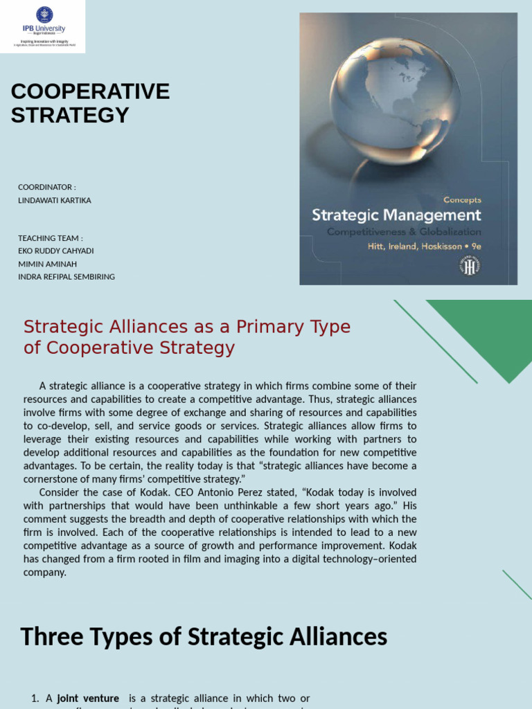 Chapter 9 - Cooperative Strategy | PDF | Franchising | Mergers And ...
