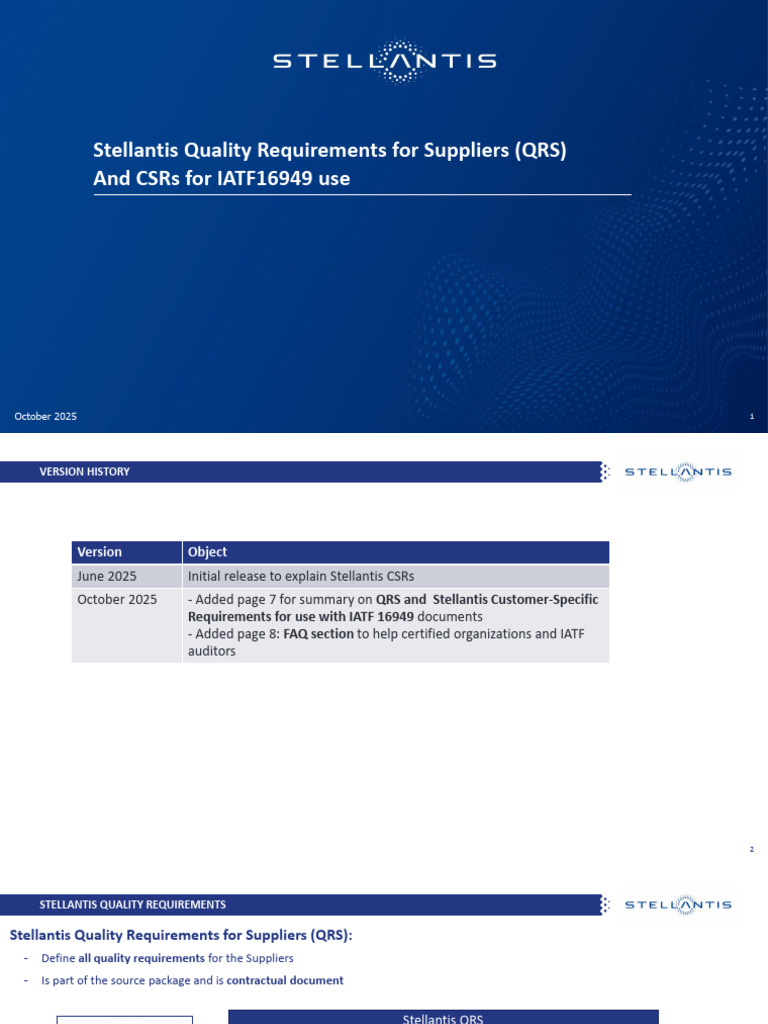 Stellantis CSRs Summary Oct 2025 | PDF | Corporate Social ...