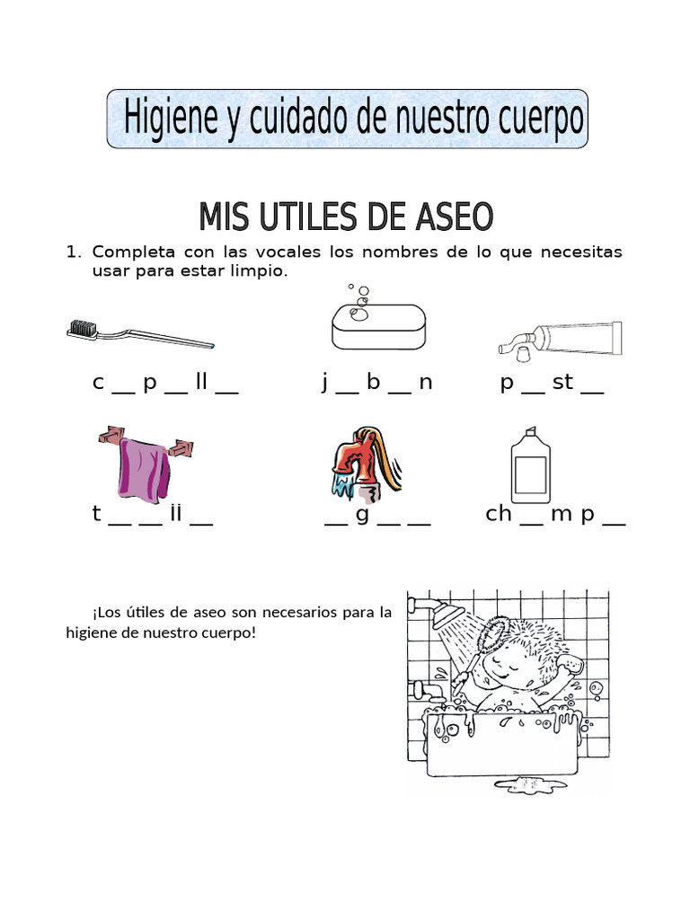 Higiene y Cuidado de Nuestro Cuerpo | PDF