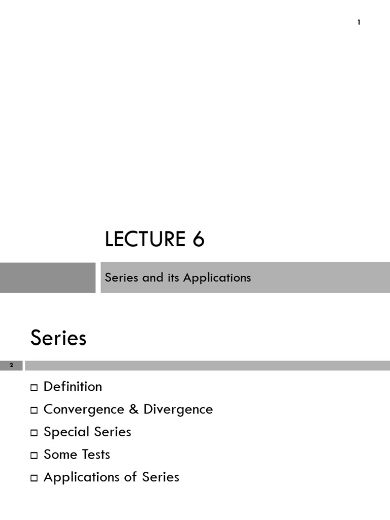 Series and Convergence Tests Explained | PDF | Series (Mathematics ...