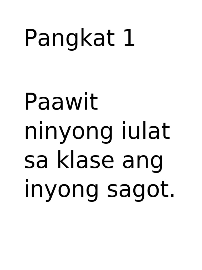 Pangkat 1 | PDF
