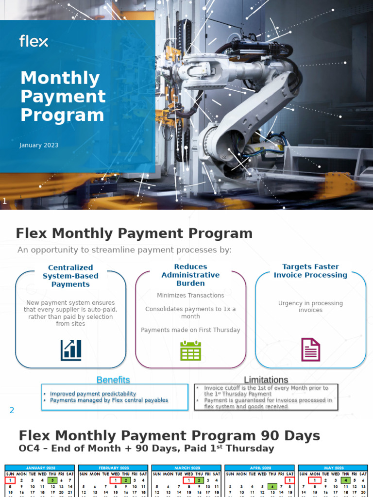 Flex Monthly Payment Program Overview | PDF | Accounts Payable | Accounting