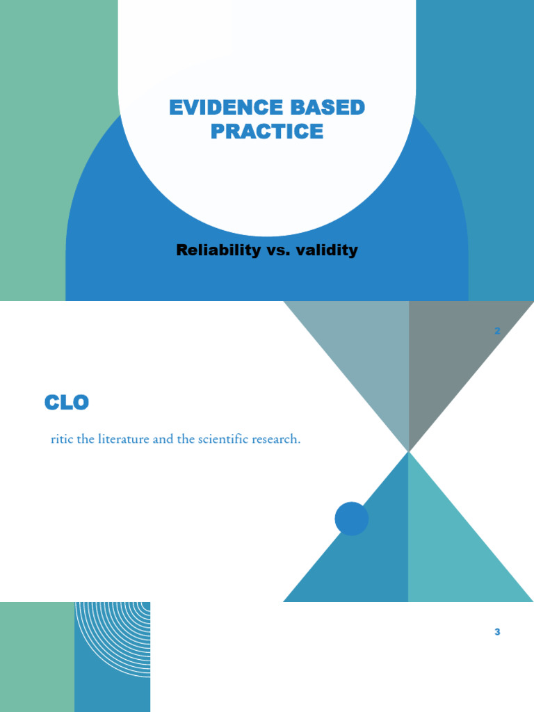 Lec 10 What Does This Evidence Mean-Reliability vs. Validity | PDF | Validity (Statistics ...