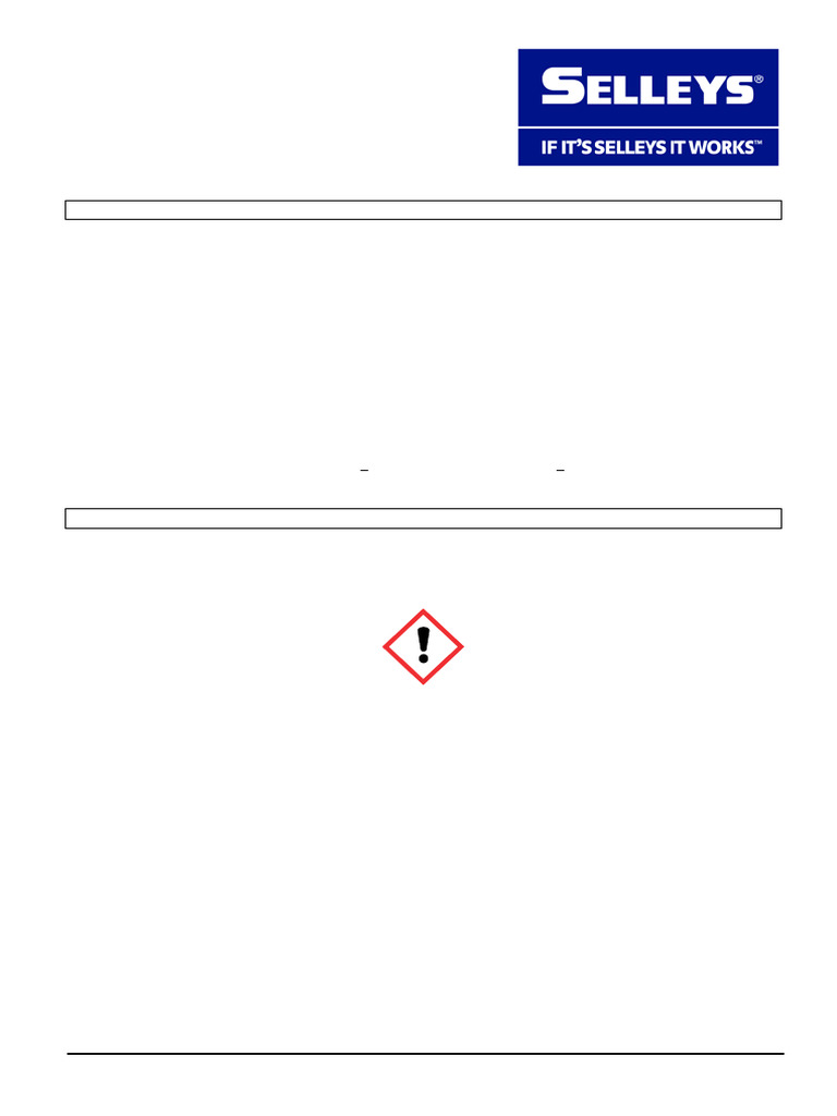 Selleys Glass & Mirror Cleaner SDS | PDF | Toxicity | Dangerous Goods