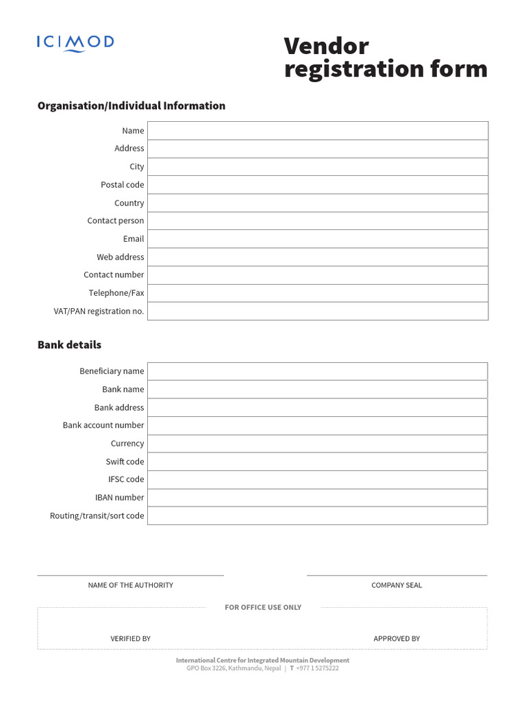 Vendor Registration Form-Final | PDF