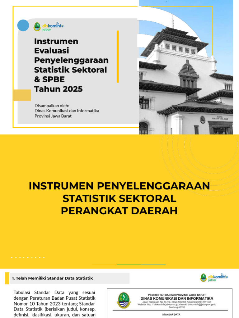 Evaluasi SPBE dan Statistik Sektoral 2025 | PDF