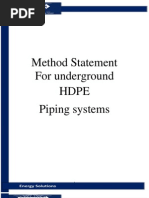 Method Statement For HDPE Pipe Work | PDF | Pipe (Fluid Conveyance ...