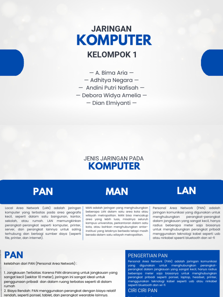 Jenis-Jenis Jaringan Komputer: LAN, MAN, PAN | PDF