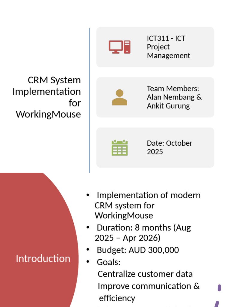 CRM Project Presentation | PDF | Customer Relationship Management ...