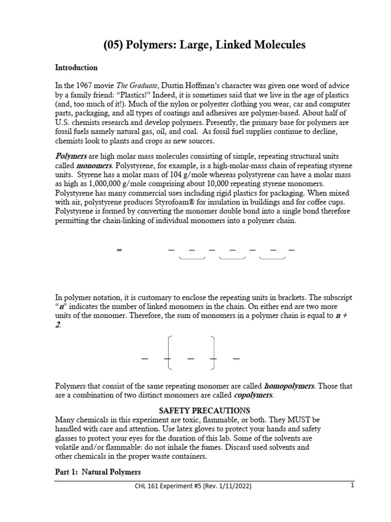 Understanding Polymers: Types and Properties | PDF | Polyurethane ...