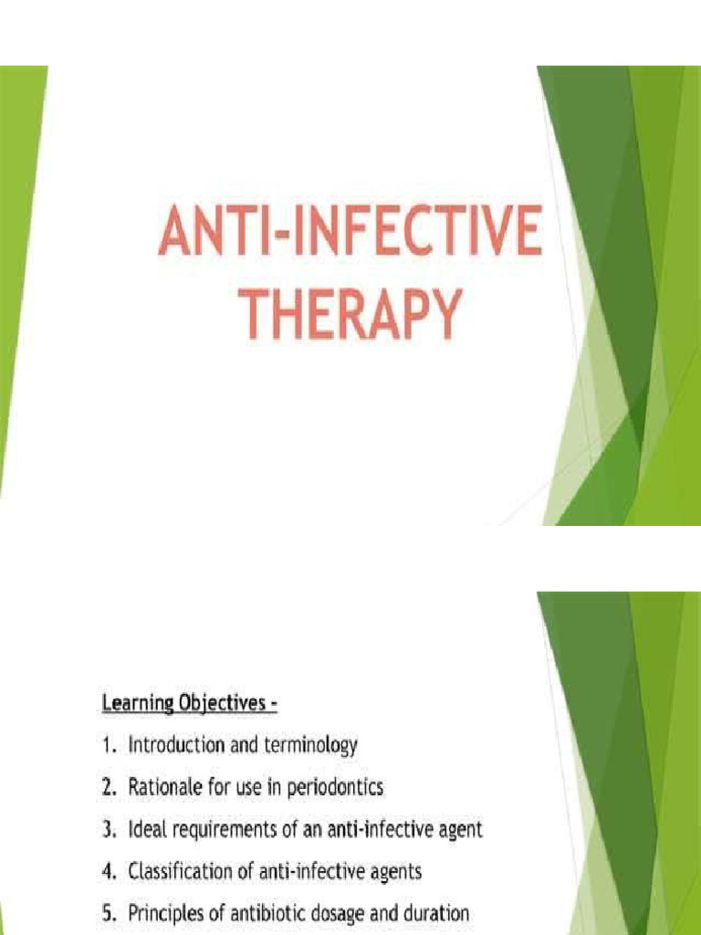 Anti Infective Therapy | PDF