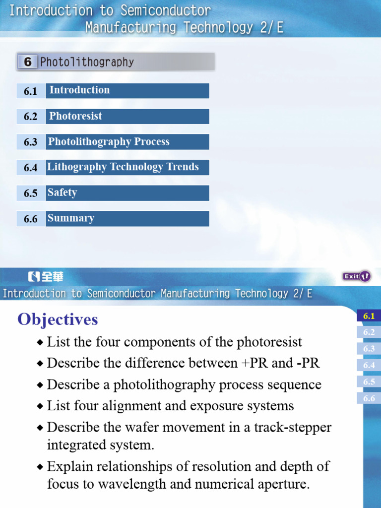 ch06 Photolithography | PDF | Photolithography | Semiconductor Device Fabrication
