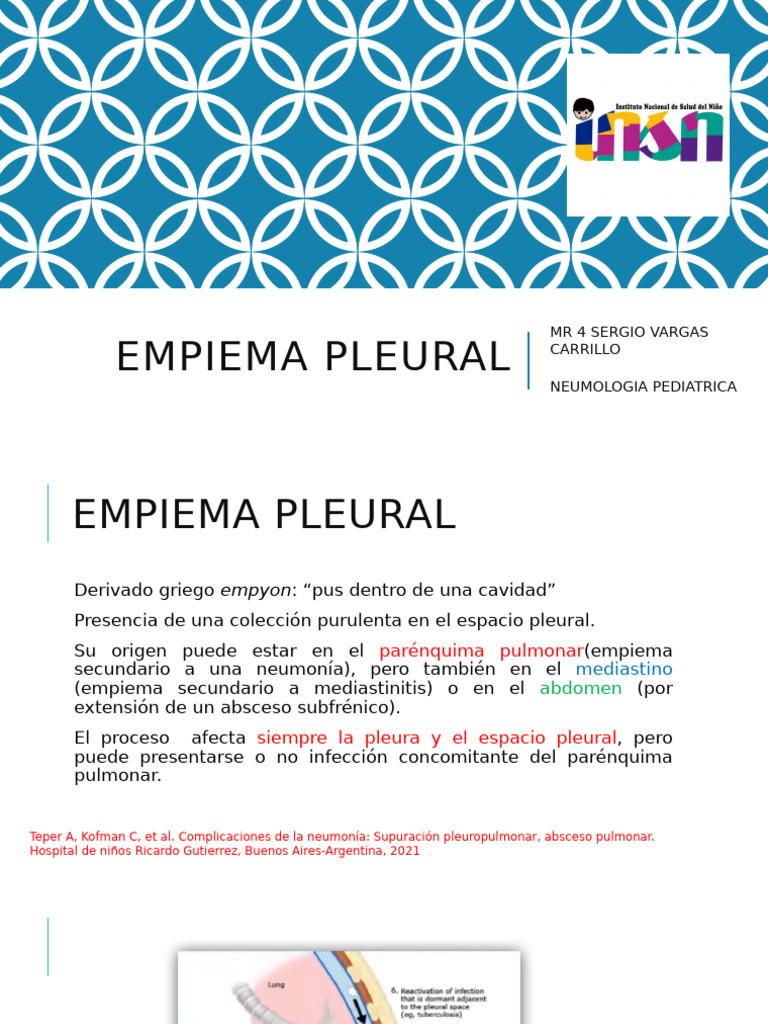 Empiema Pleural en Niños: Diagnóstico y Tratamiento | PDF | Neumonía ...