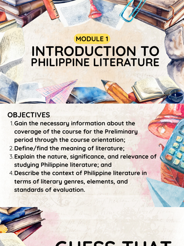 Introduction To Philippine Literature | PDF | Narrative | Narration