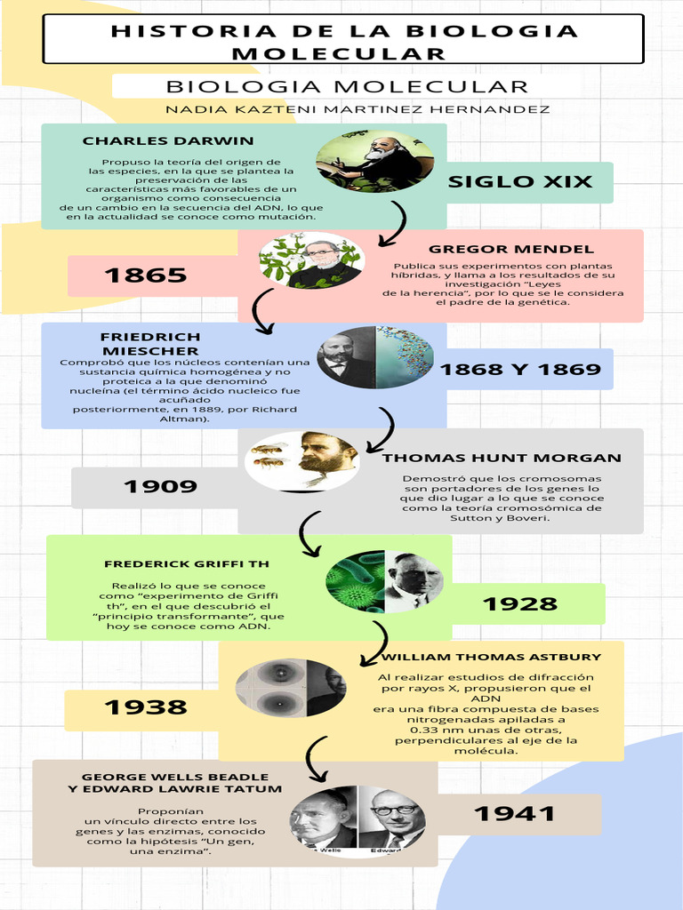 Historia De La Biología Molecular Pdf Adn Ciencias De La Vida