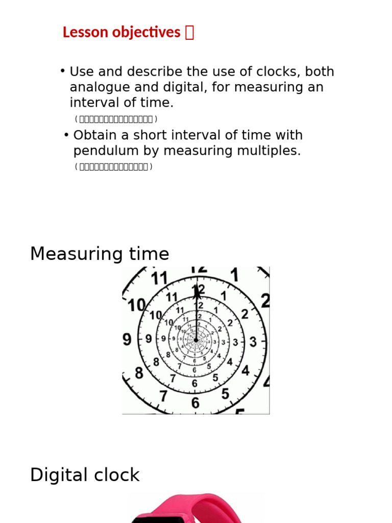 Measurement (Time) | PDF | Pendulum | Clock