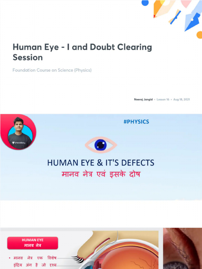 Human Eye I and Doubt Clearing Session No Anno | PDF