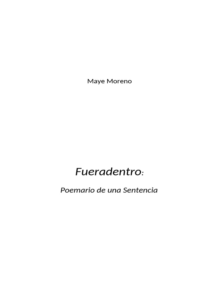 Fueradentro Poemario | PDF | Prisión | Poesía