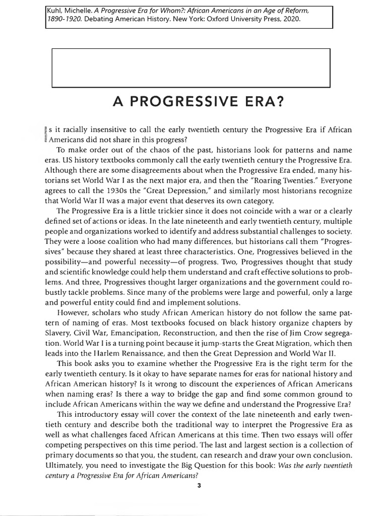 Rethinking the Progressive Era's Impact on African Americans | PDF ...