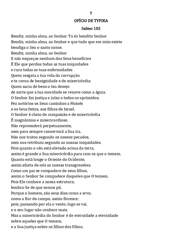 Ofício de Typika - Resumido - Qwe3 | PDF | Céu | Santo