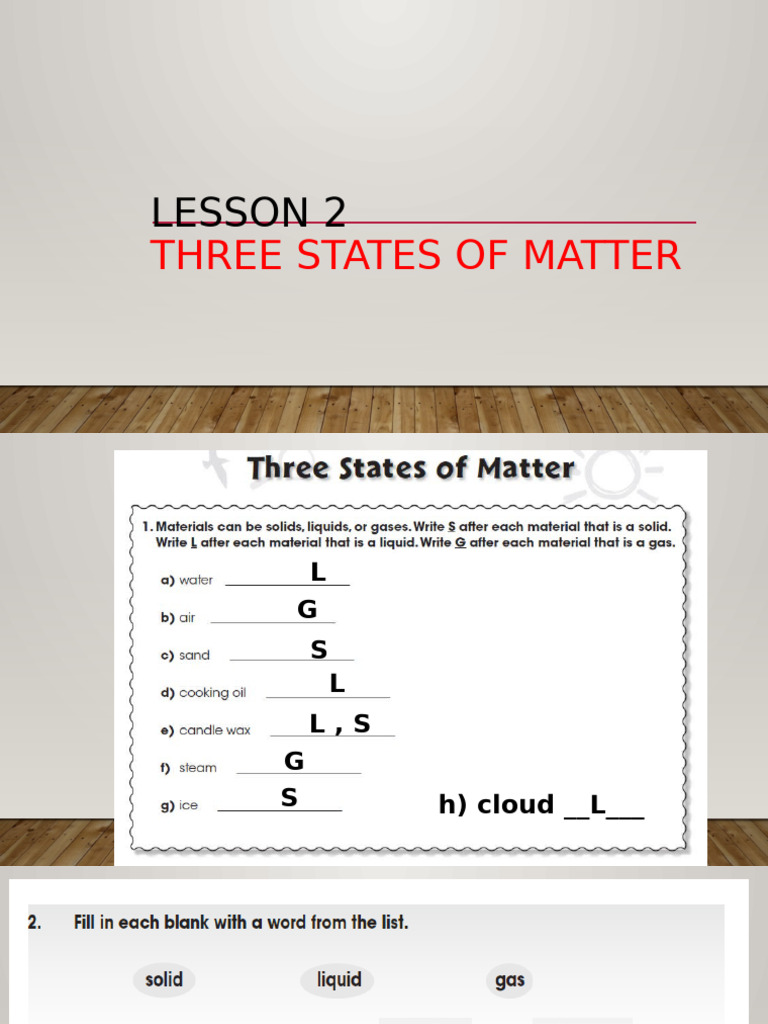 Lesson 2 Three States of Matter | PDF