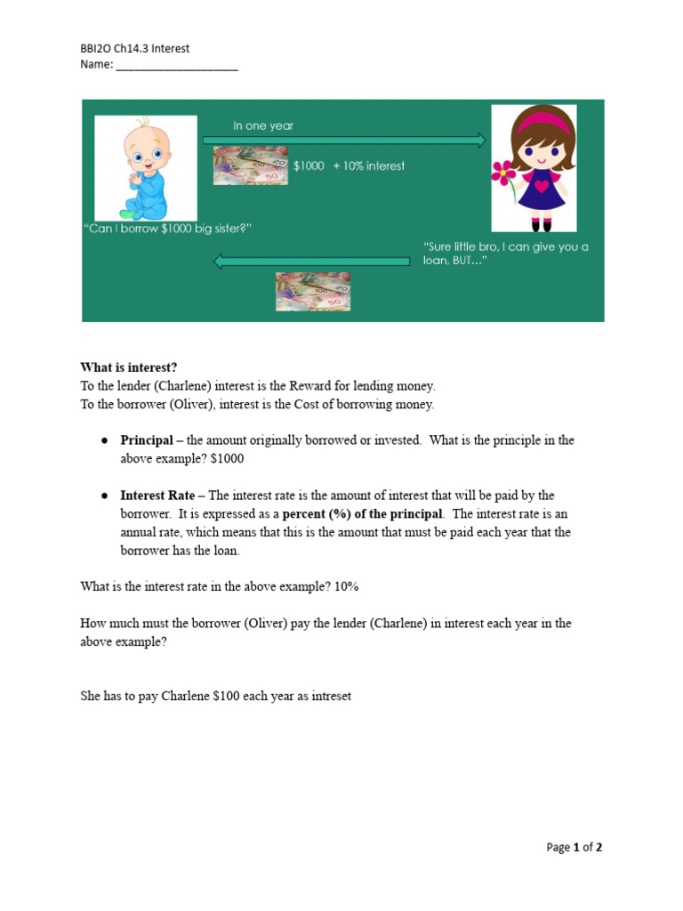 1 Interest Lesson | PDF