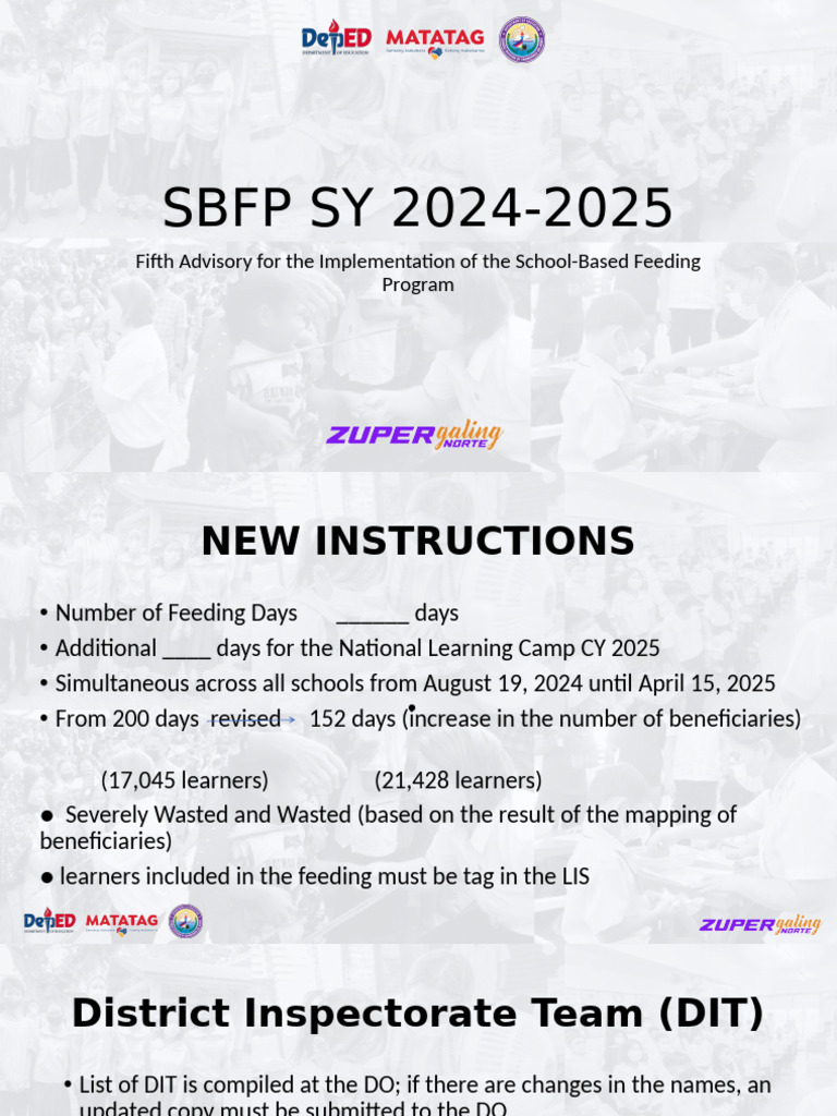 SBFP 2024-2025 Implementation Guide | PDF | Rice