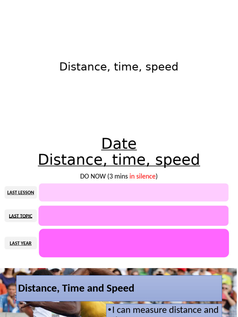 Measuring Speed: Distance & Time | PDF | Speed | Units Of Measurement