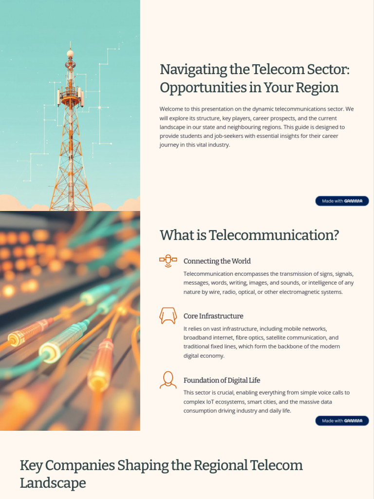 Navigating The Telecom Sector Opportunities in Your Region | PDF ...