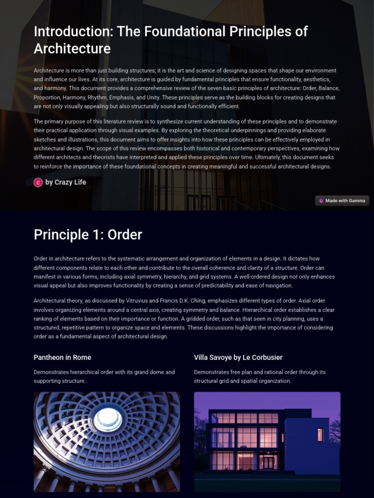 Seven Principles of Architectural Design | PDF | Rhythm | Symmetry