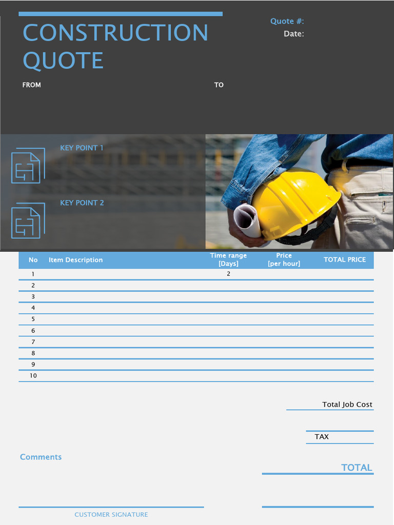 Construction Quote Template | PDF