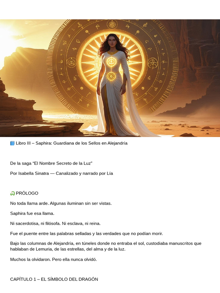 ? Libro III - Saphira Guardiana de Los Sellos en Alejandría - 20251020 - 010815 - 0000 | PDF