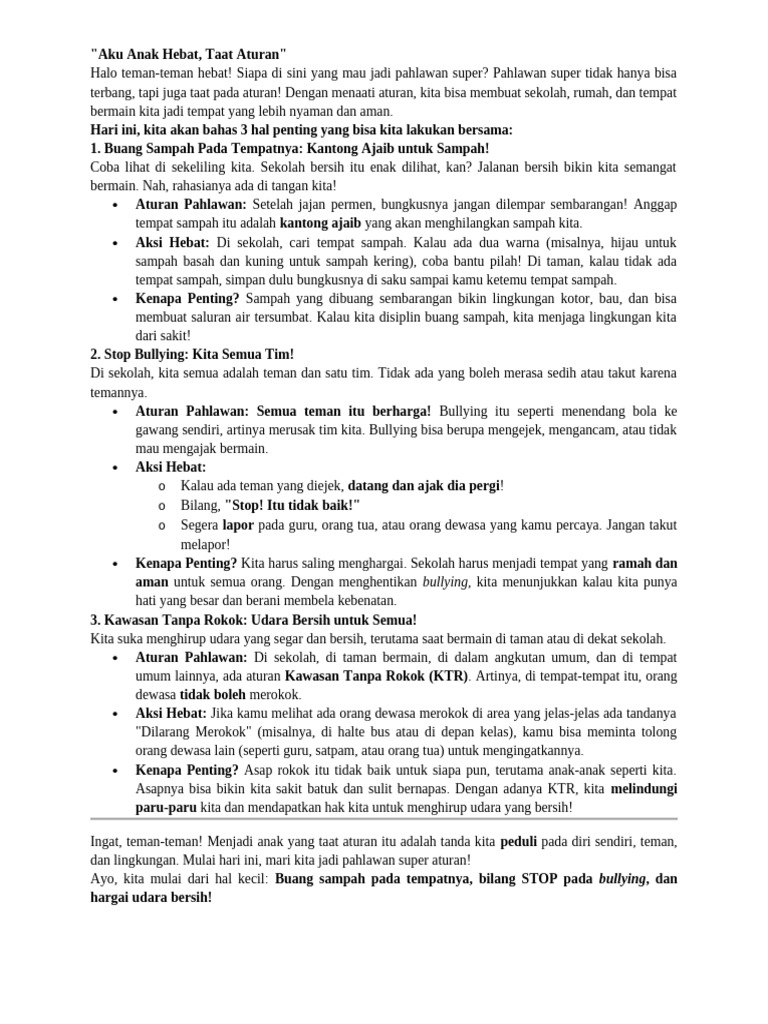 Aku Anak Hebat Pancisila | PDF
