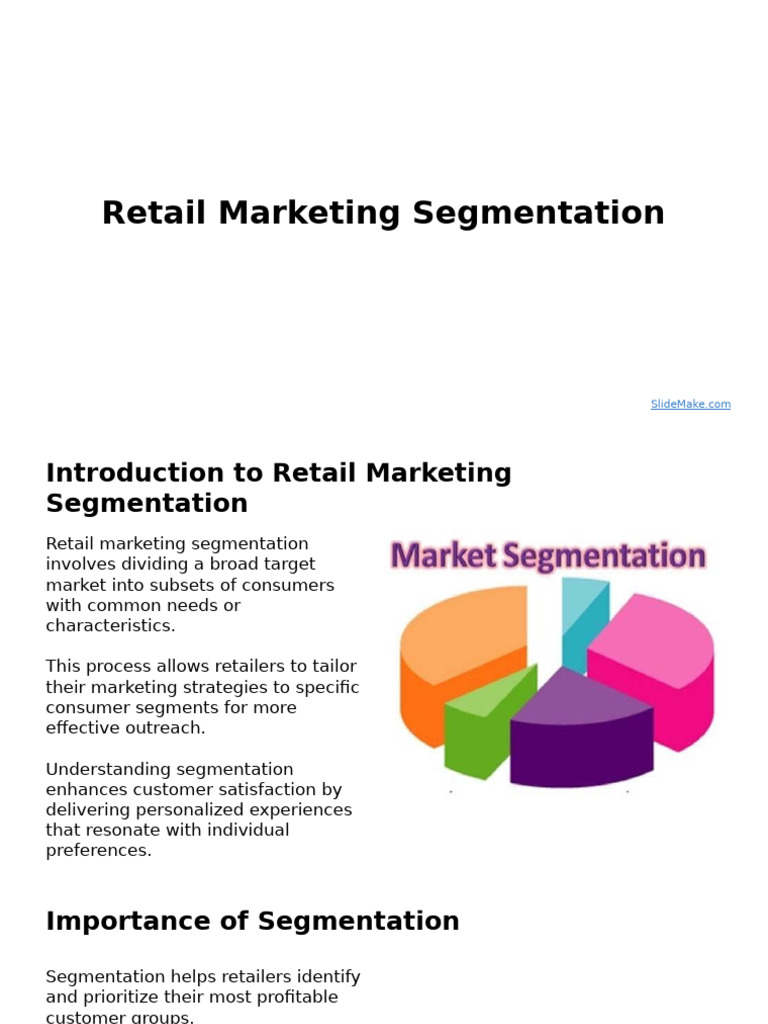Retail Marketing Segmentation | PDF | Market Segmentation | Marketing